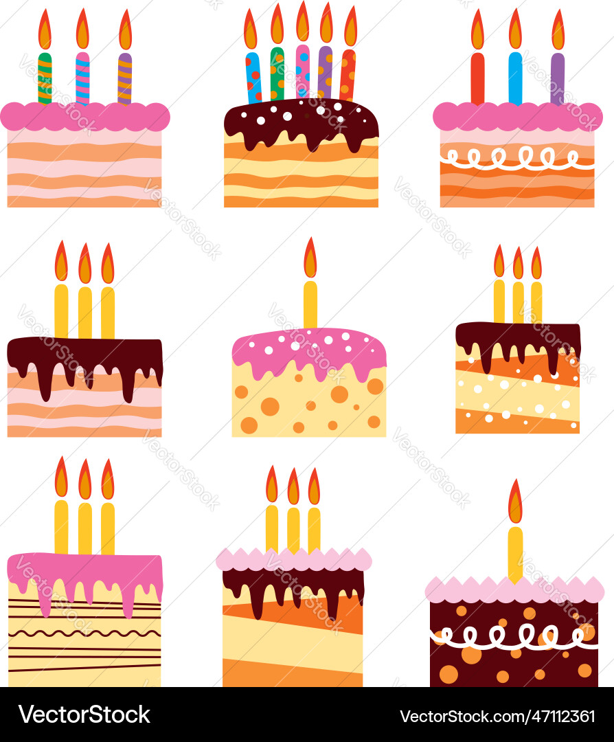 Birthday cake Royalty Free Vector Image - VectorStock