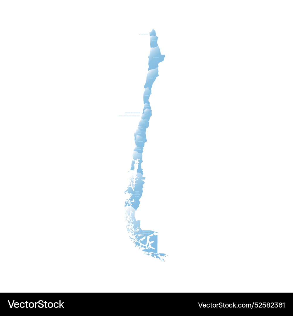 Chile political map of administrative divisions Vector Image