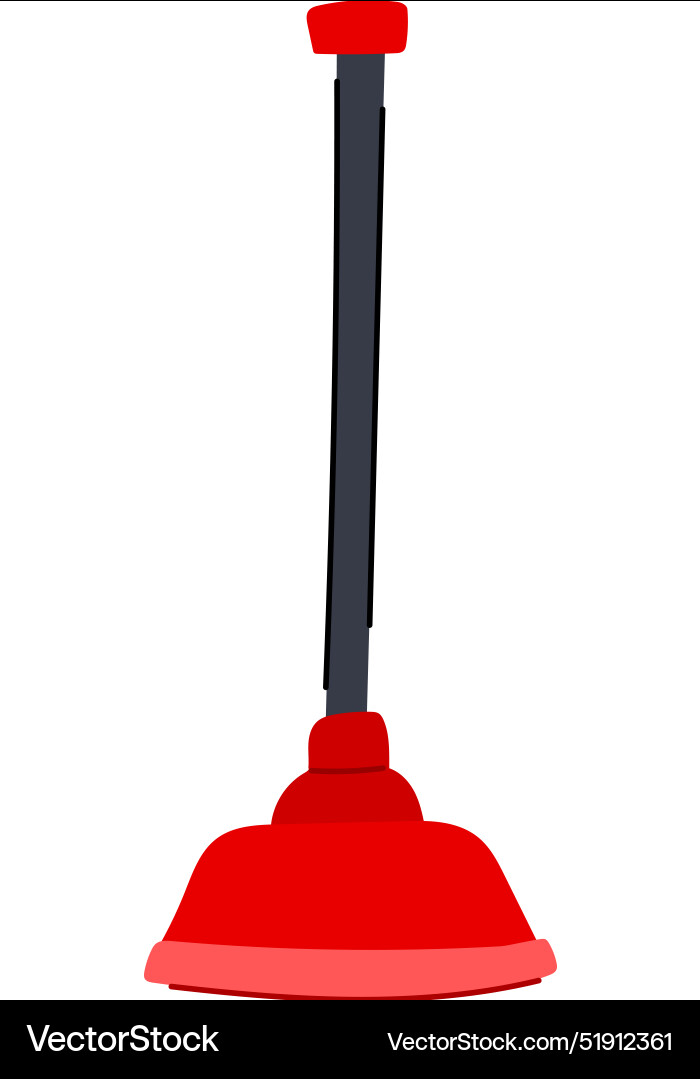 Drain plunger cartoon Royalty Free Vector Image