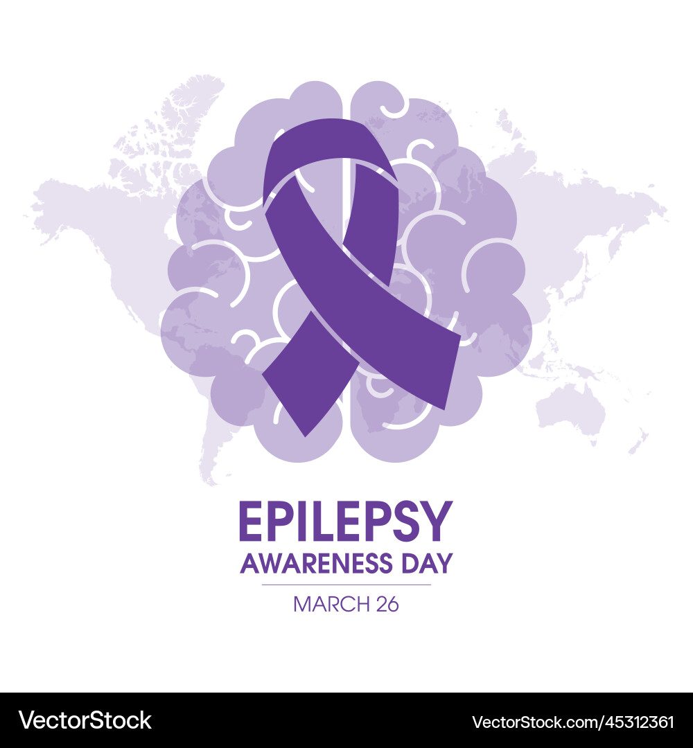 Epilepsy awareness day or purple poster Royalty Free Vector