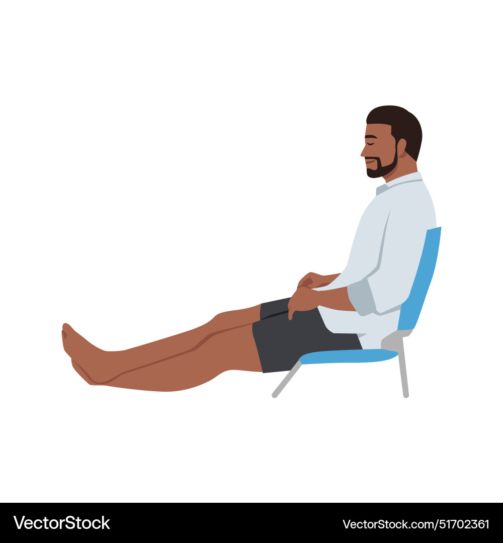 Relaxed male character in home clothes Royalty Free Vector