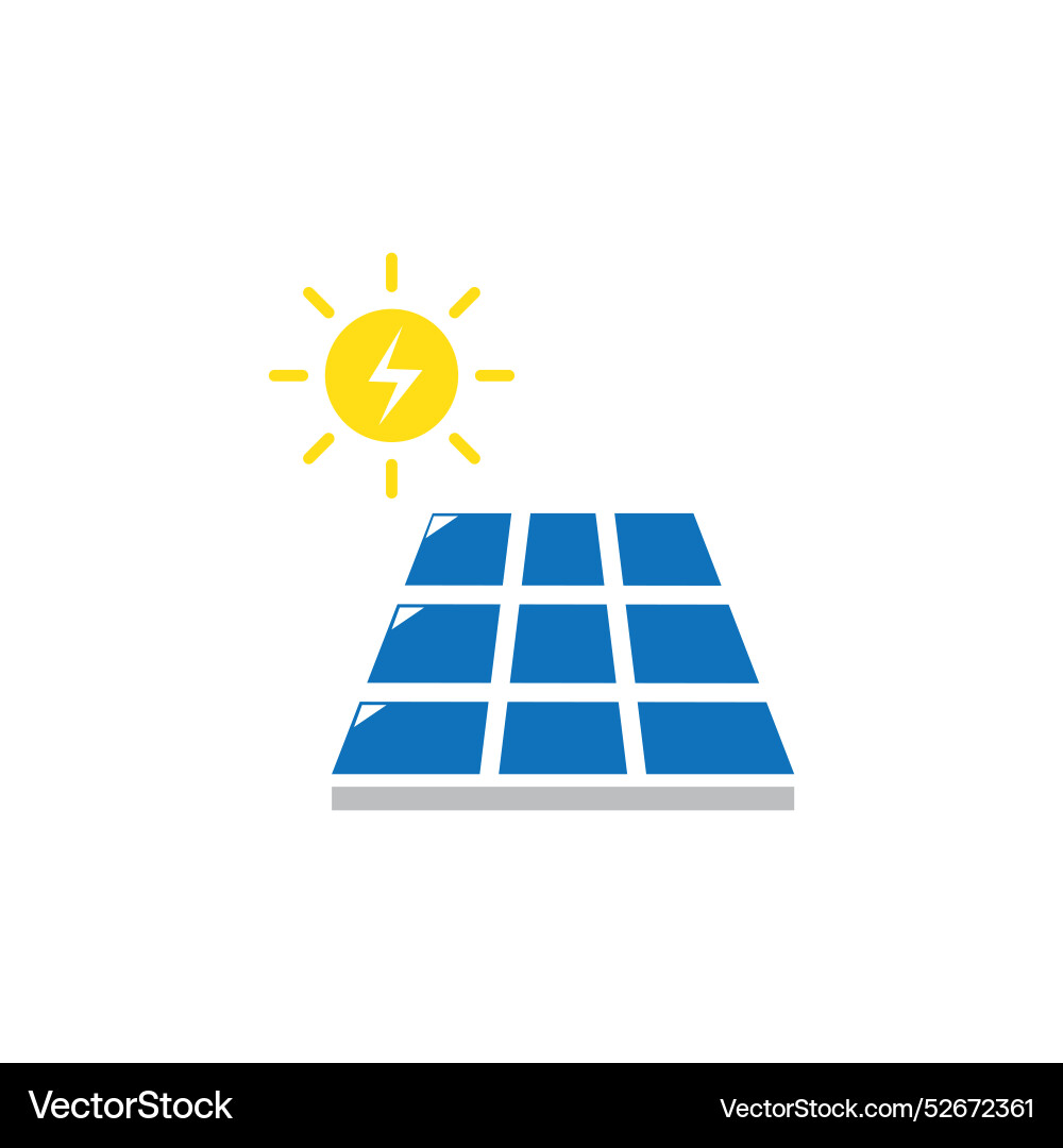 Solar energy logo icon Royalty Free Vector Image