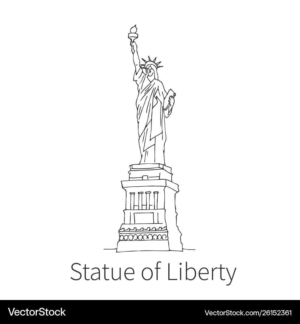 Statue liberty Royalty Free Vector Image - VectorStock