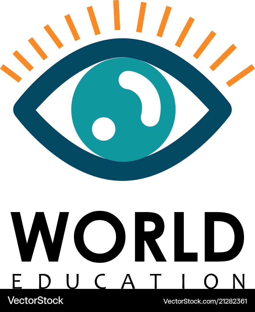 World Education Logo Lizenzfreies Vektorbild