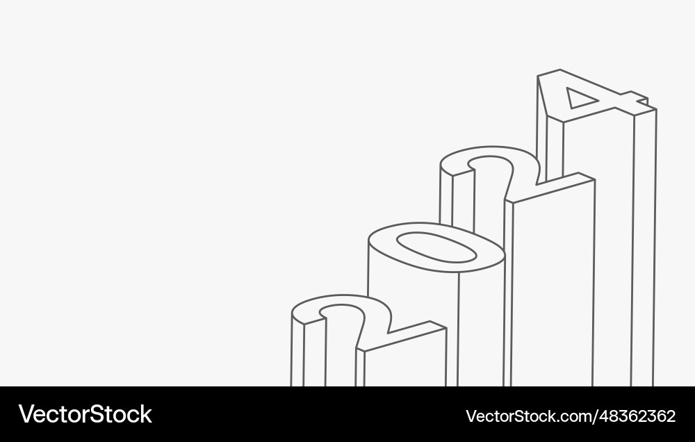 2024 contour design steps up the stairs Royalty Free Vector