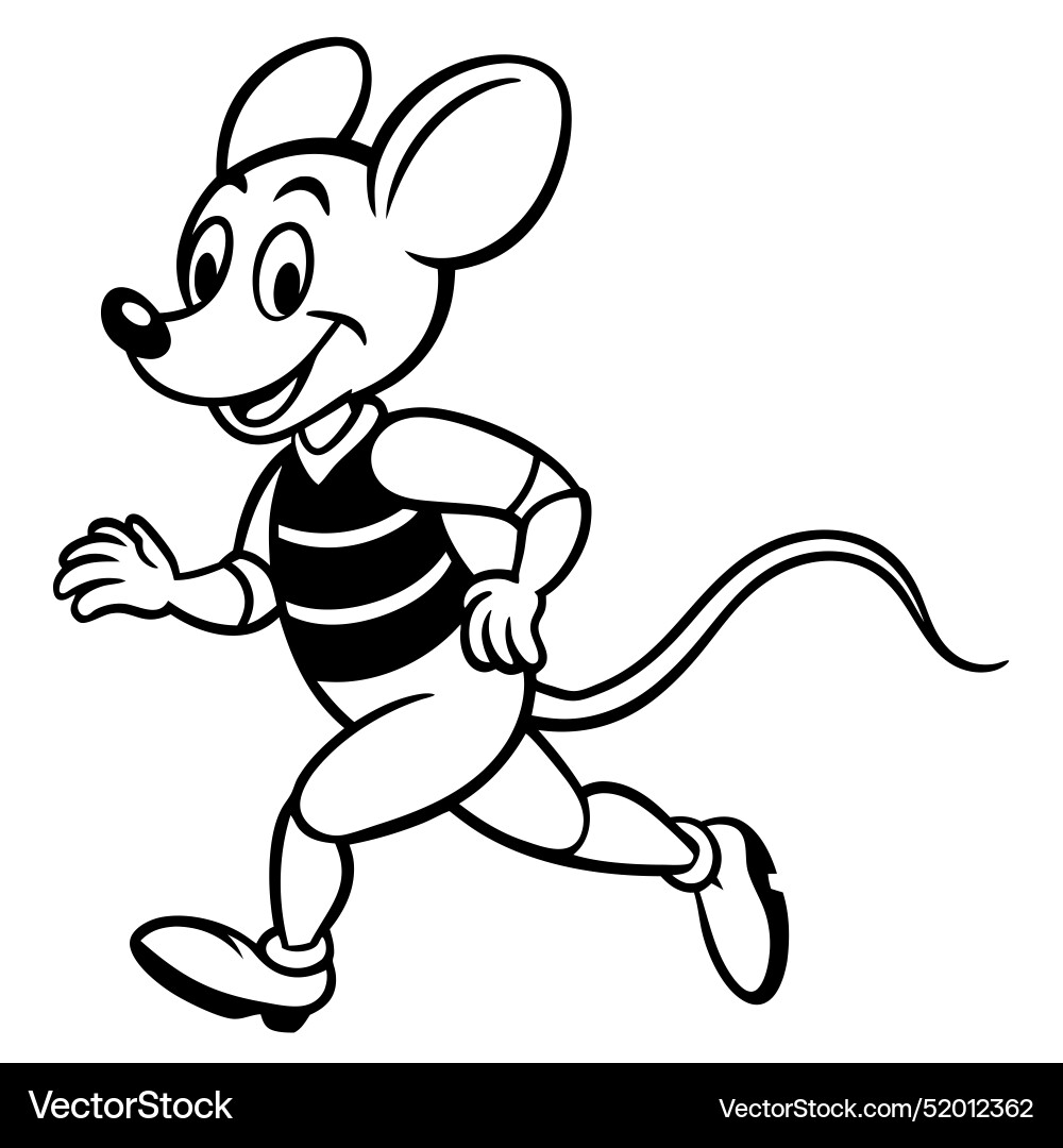 Florida mouse runs icon Royalty Free Vector Image