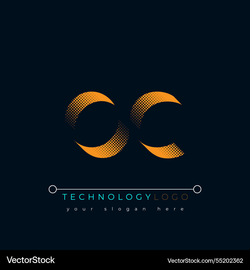 Oc abstract letter Royalty Free Vector Image - VectorStock