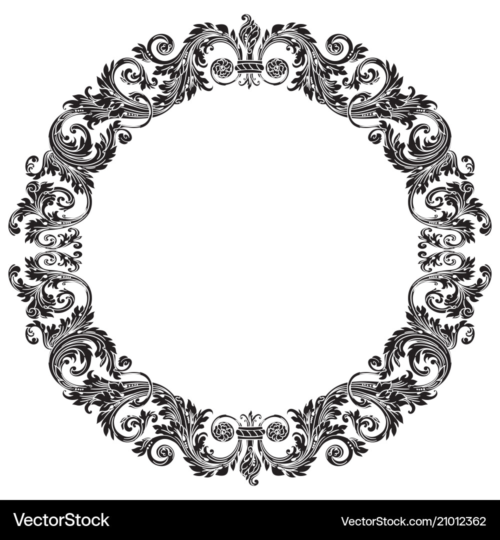 Vintage baroque ornament retro pattern antique Vector Image