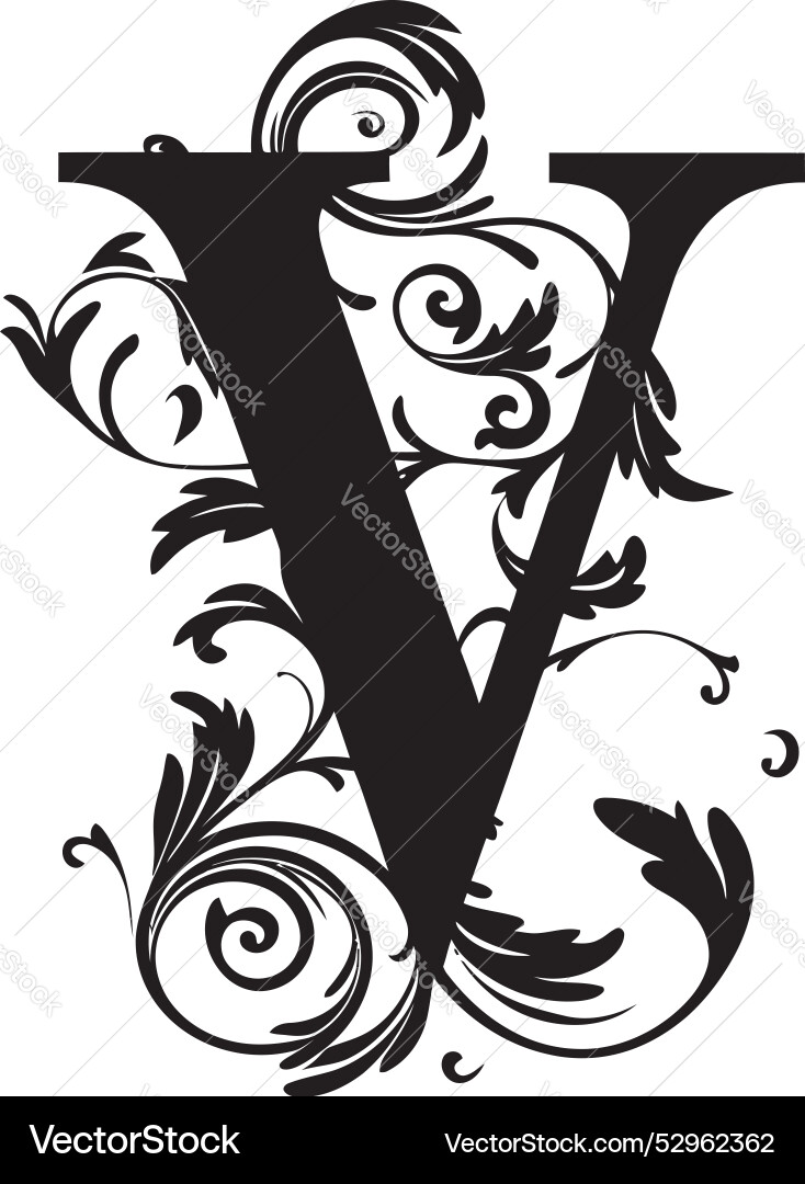 Voltaic script electric font v vogue serenade Vector Image