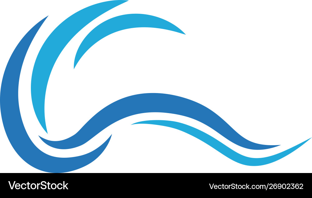 Wave graphic design template isolated Royalty Free Vector