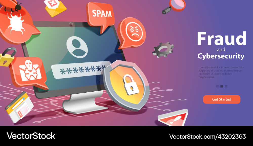 3d conceptual of fraud Royalty Free Vector Image