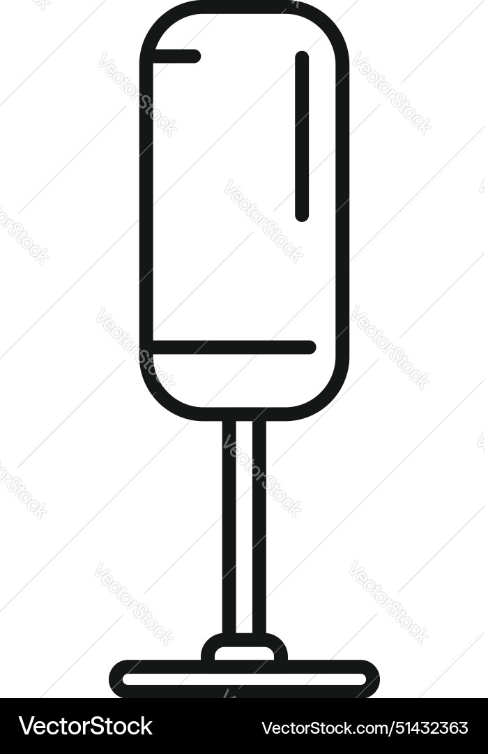 Black and white line of microphone Royalty Free Vector Image