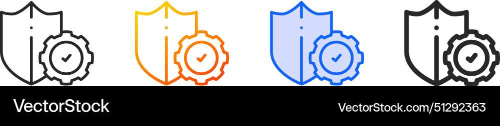 Check iconthin linear gradient blue stroke Vector Image