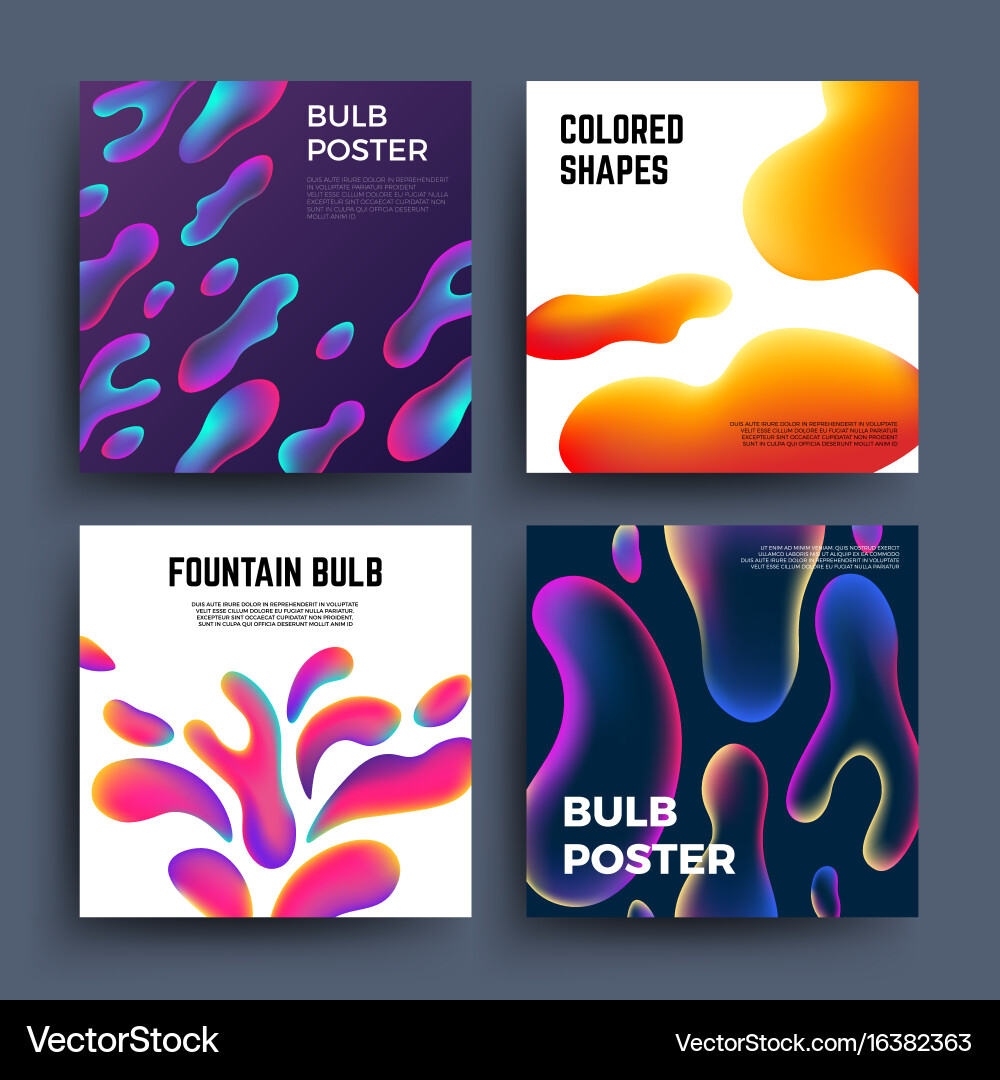 Fluid Color Burst Backgrounds Royalty Free Vector Image