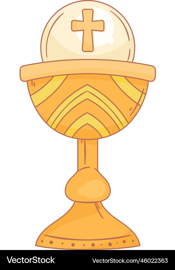 Golden Communion Chalice Royalty Free Vector Image