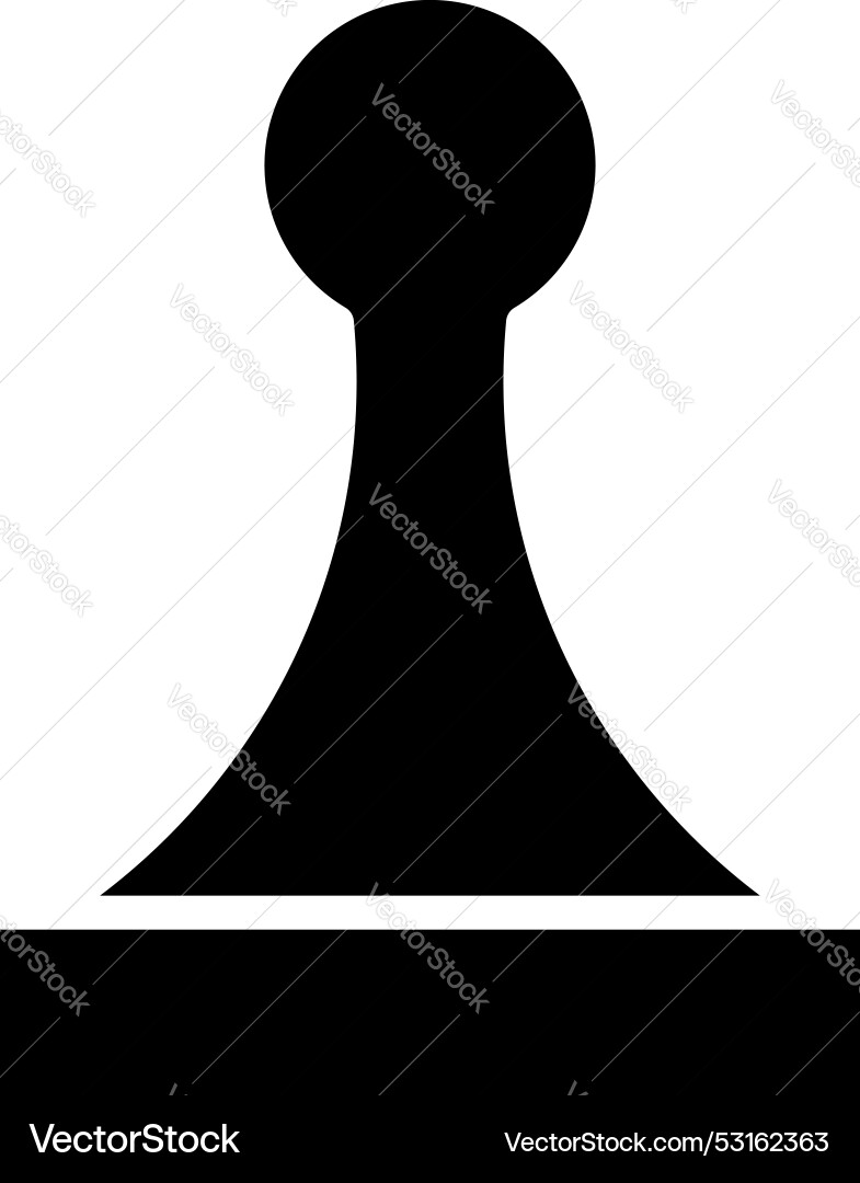 Icon pawn piece strategy game symbol design Vector Image