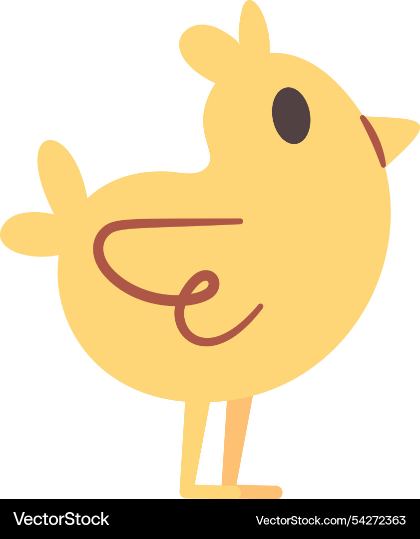 Little yellow chicken Royalty Free Vector Image
