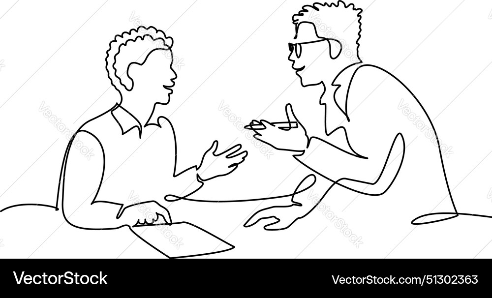Male teacher explaining a task to a boy student Vector Image