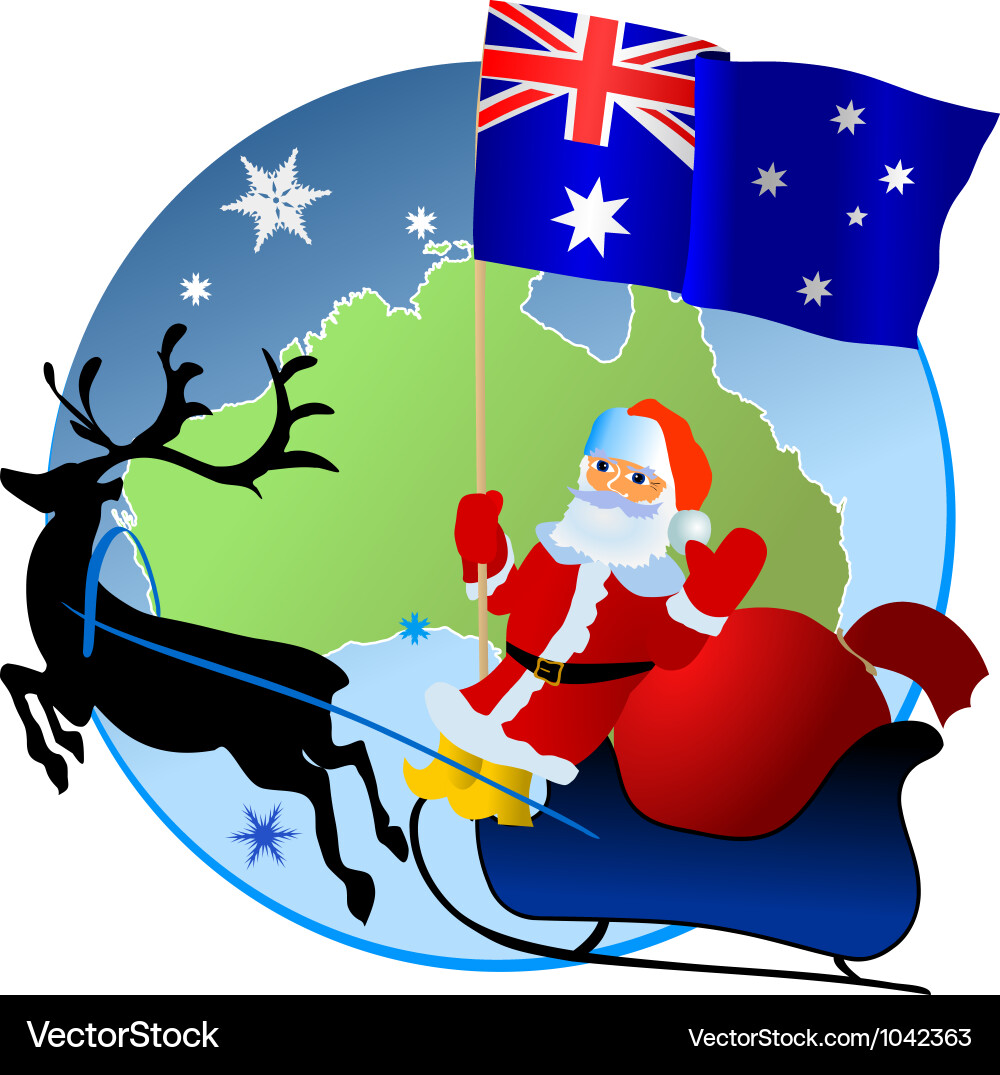 Merry christmas australia Royalty Free Vector Image