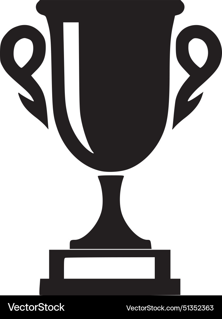 Trophy - black and white isolated icon Royalty Free Vector