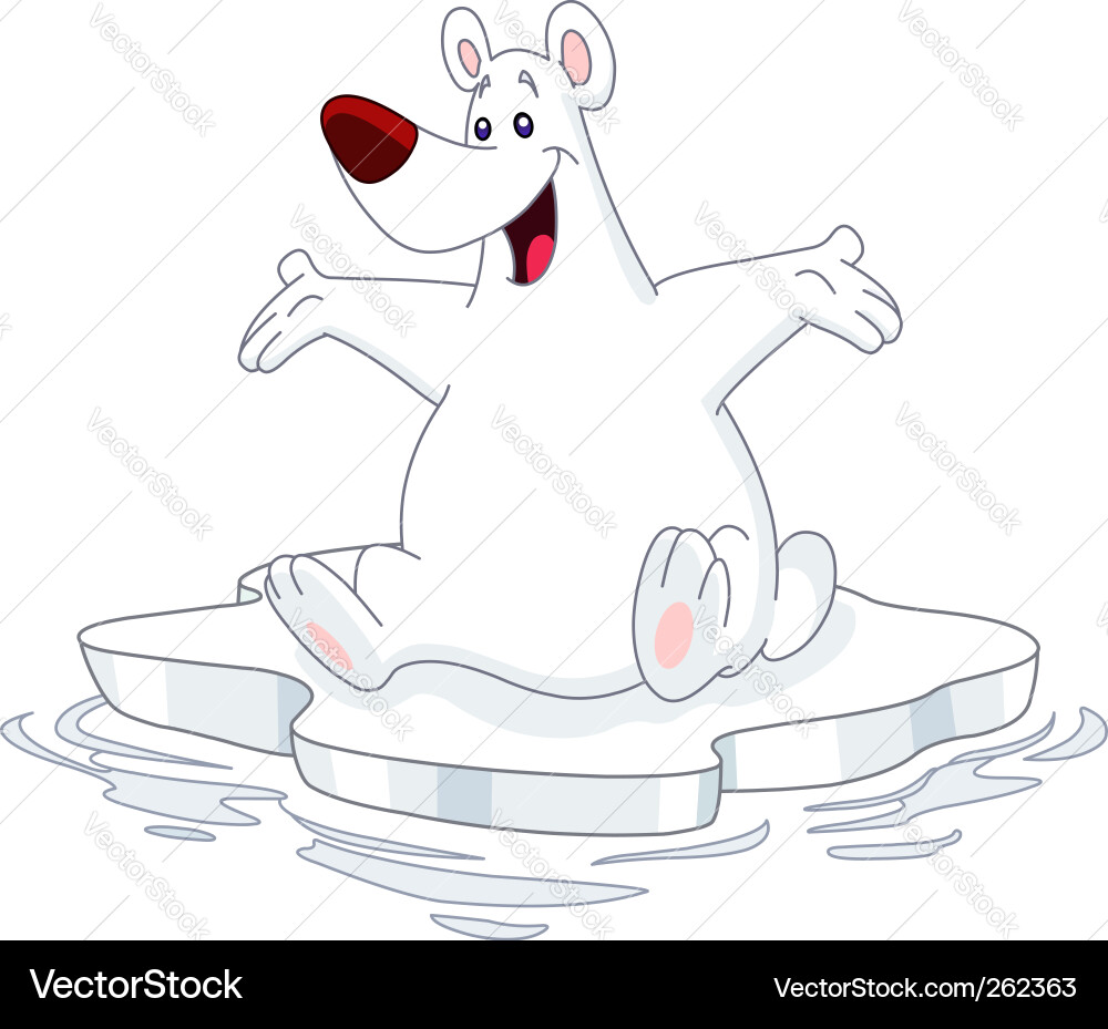 White bear Royalty Free Vector Image - VectorStock