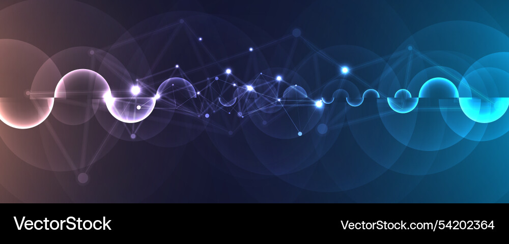 Abstract digital cloud computing technology Vector Image