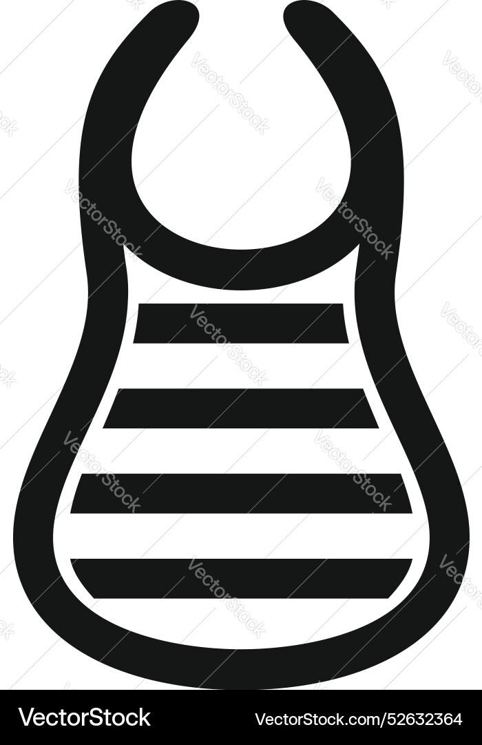 Baby bib icon representing eating and mealtime Vector Image