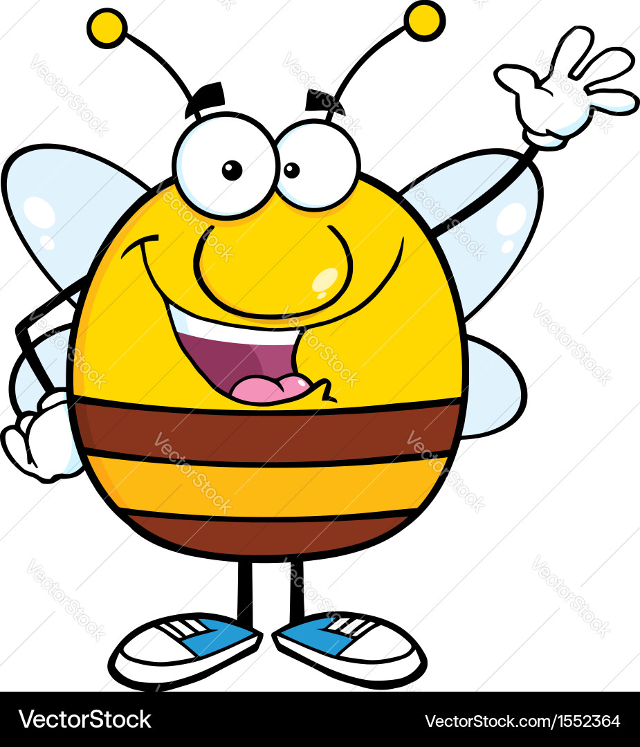 Bee cartoon Royalty Free Vector Image - VectorStock