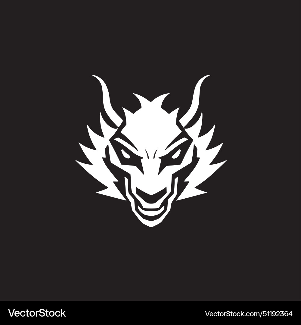 Dragon - minimalist and simple silhouette Vector Image