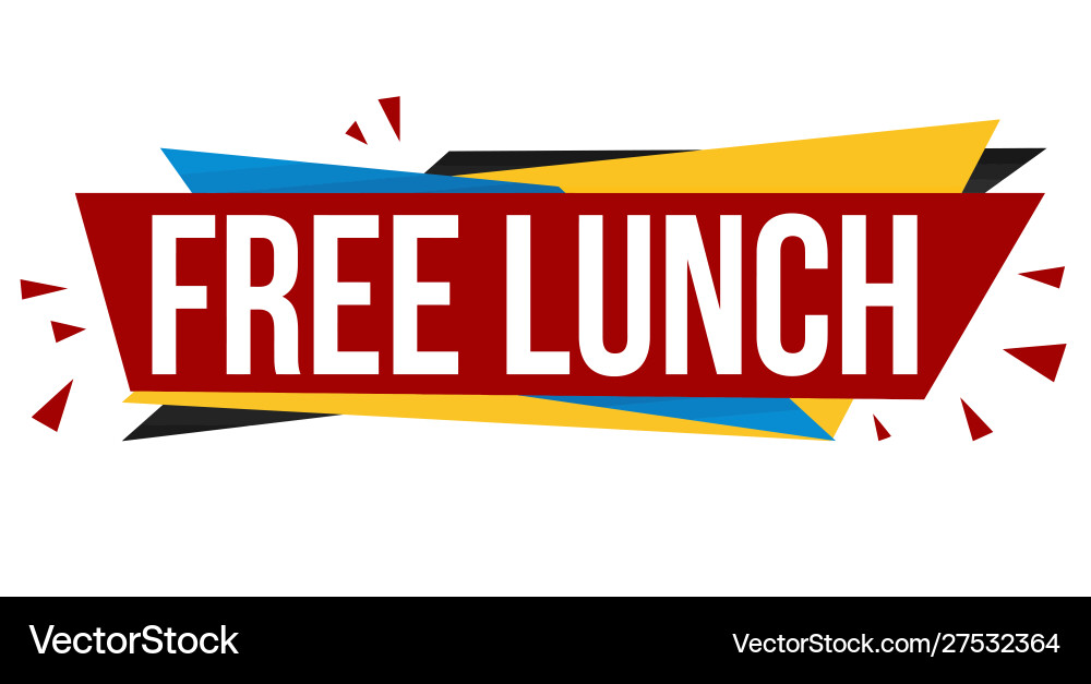 Free lunch banner design Royalty Free Vector Image