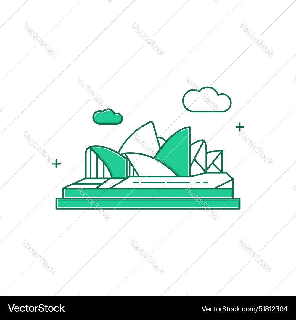 Iconic opera house icon design Royalty Free Vector Image