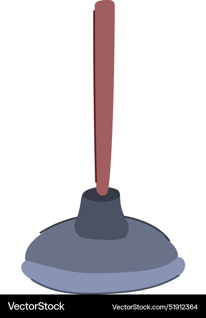 Plumbing plunger cartoon Royalty Free Vector Image