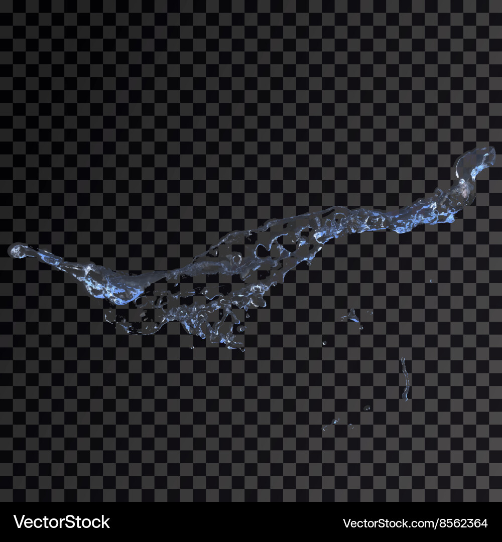 Water splash transparency Royalty Free Vector Image