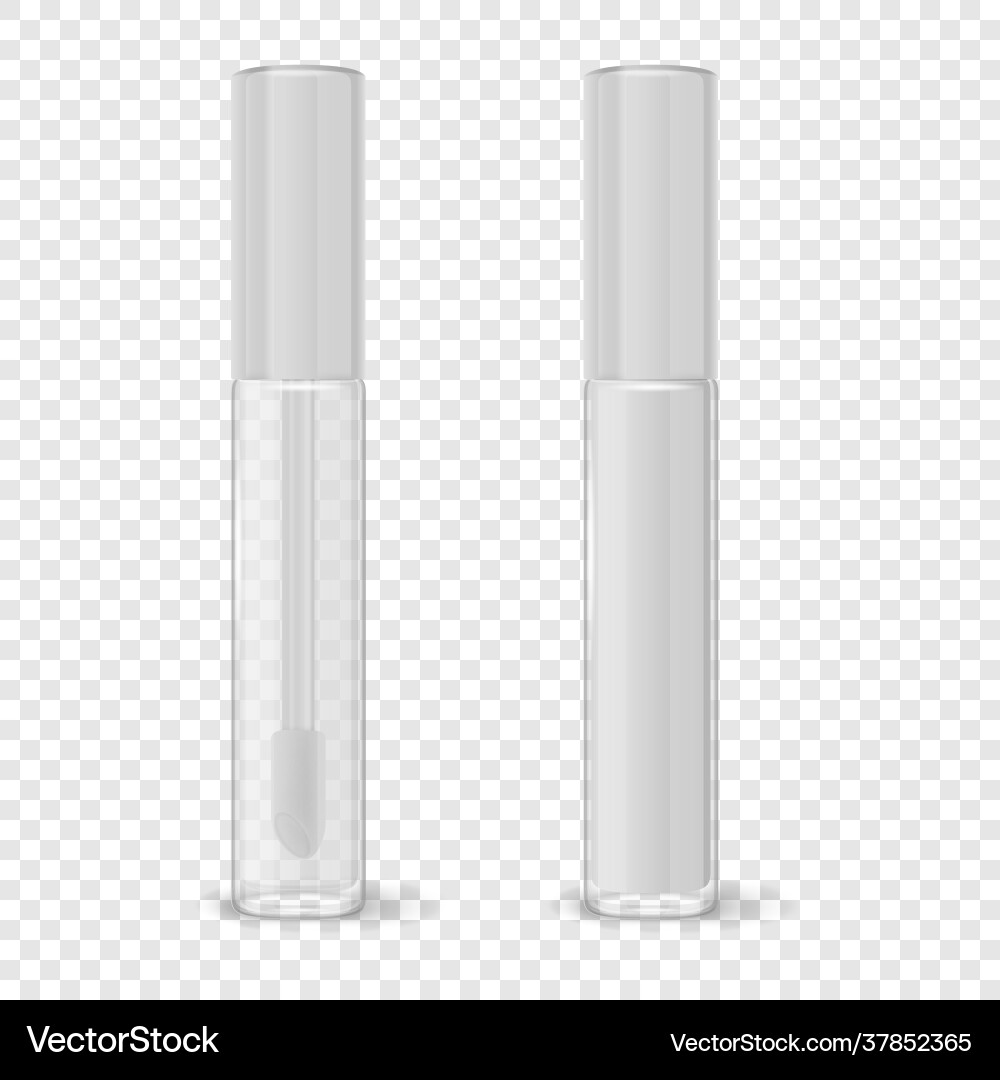3d realistic closed plastic transparent Royalty Free Vector