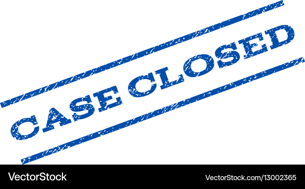 Case closed watermark stamp Royalty Free Vector Image