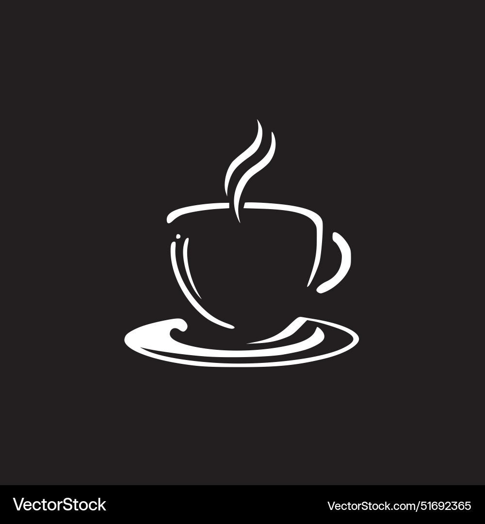 Coffee - black and white isolated icon Royalty Free Vector