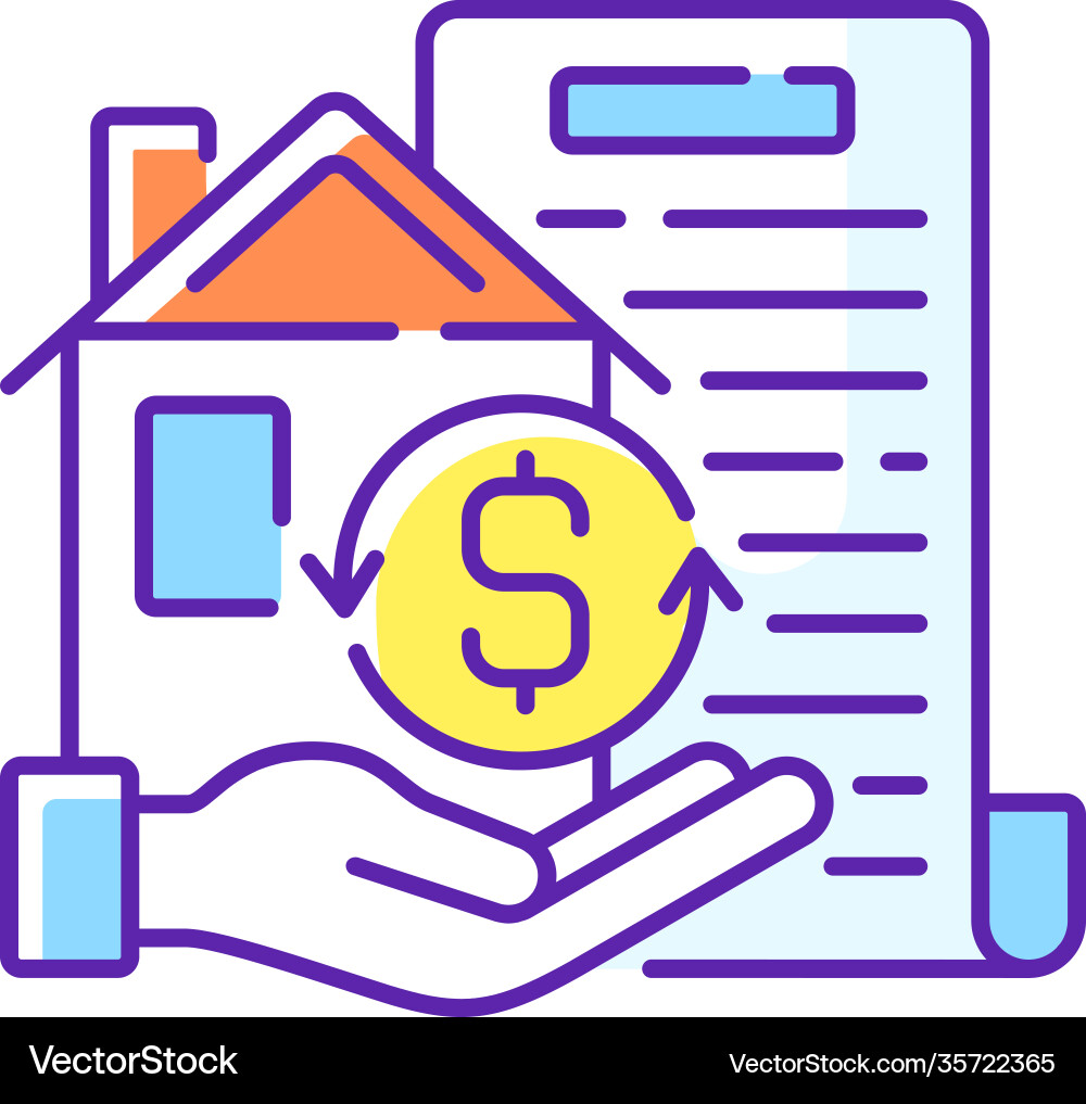 Collateral rgb color icon Royalty Free Vector Image