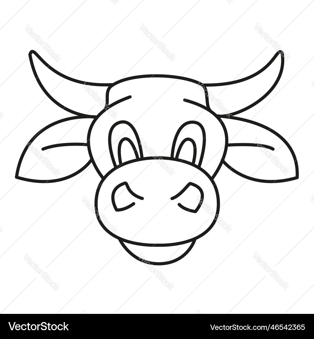 Easy Cow Head Drawing