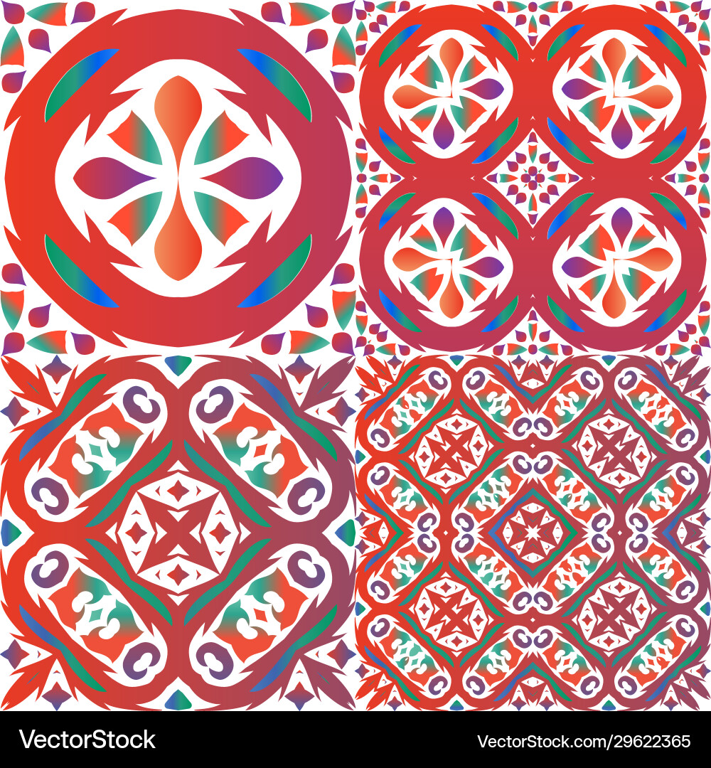 Decorative color in traditional ceramic tiles Vector Image