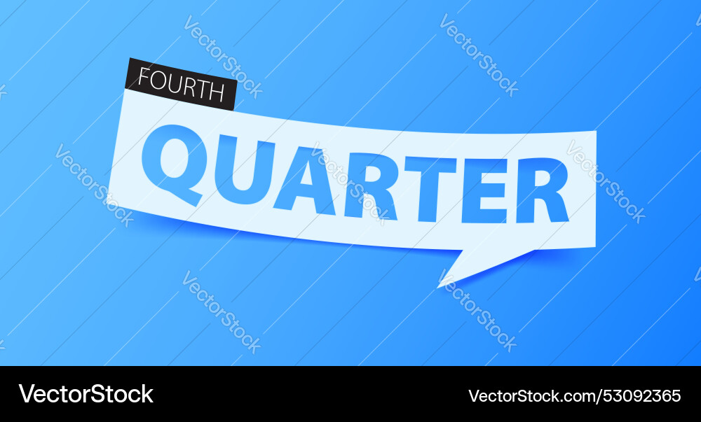 Fourth quarter banner template design Royalty Free Vector