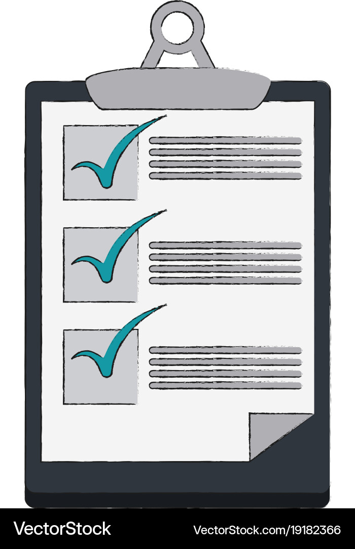 Checklist board document Royalty Free Vector Image