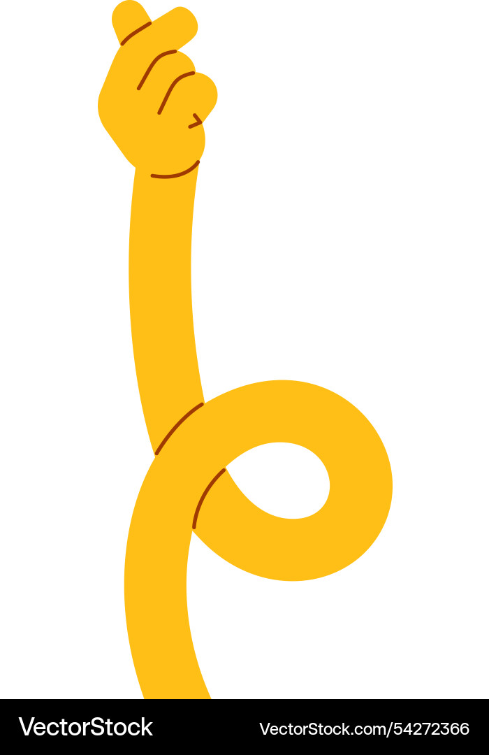 Fingers snap funky long hand Royalty Free Vector Image