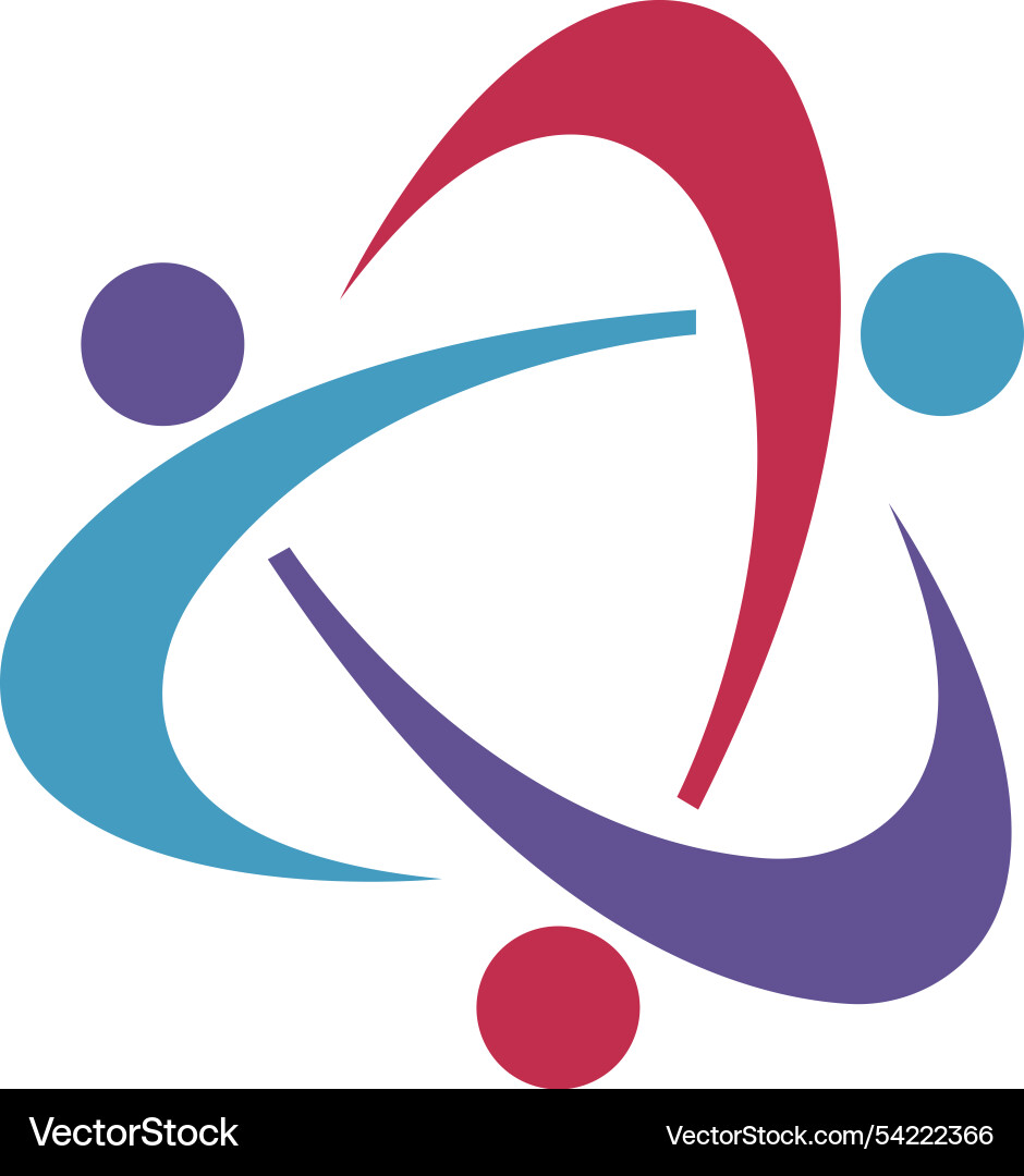 Gemeinschafts-Logo-Icon-Design mit bunten Menschen