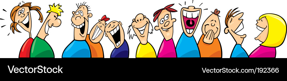 Laughing people Royalty Free Vector Image - VectorStock
