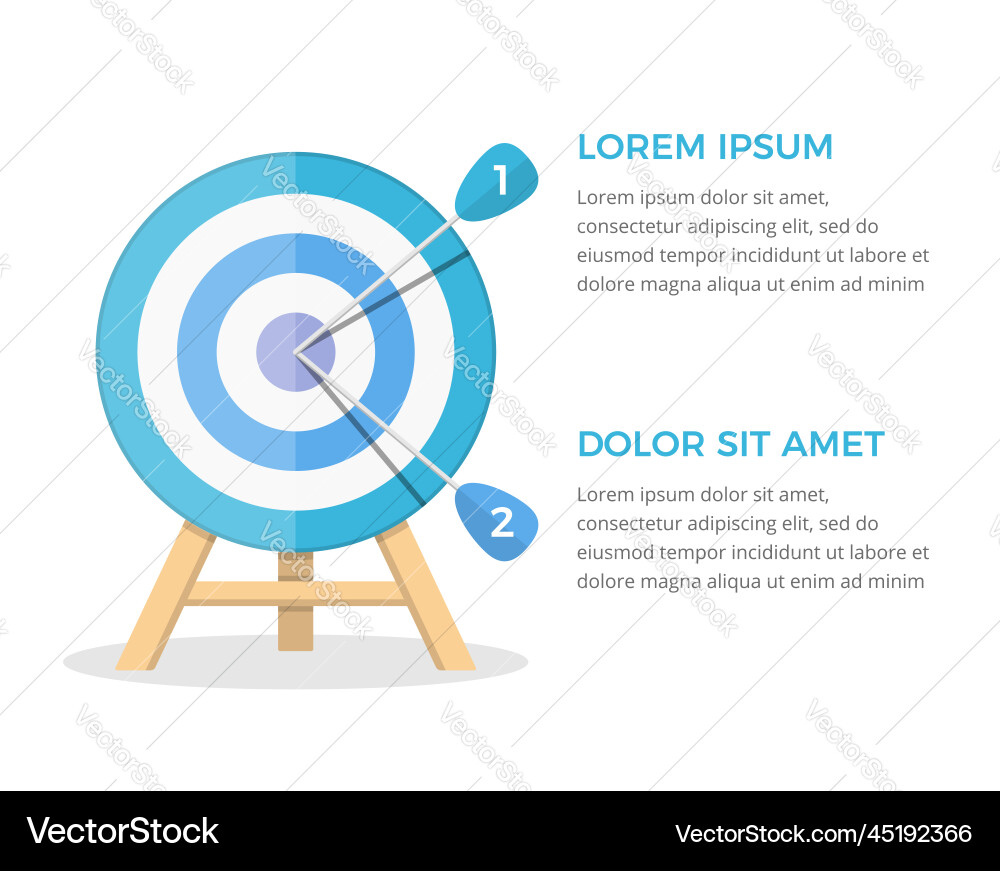 Target with two arrows Royalty Free Vector Image
