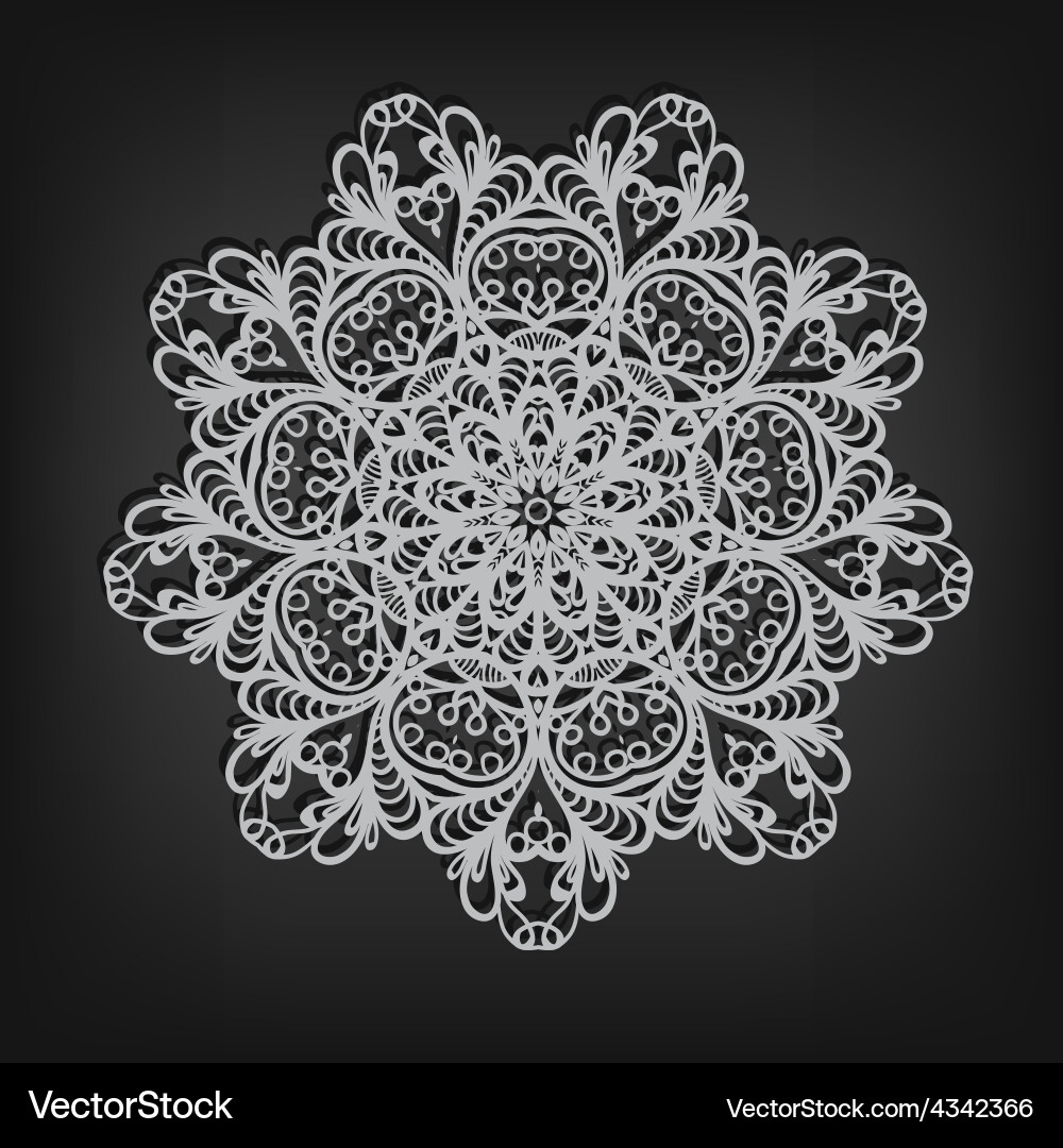 Vintage circle pattern in victorian style Vector Image