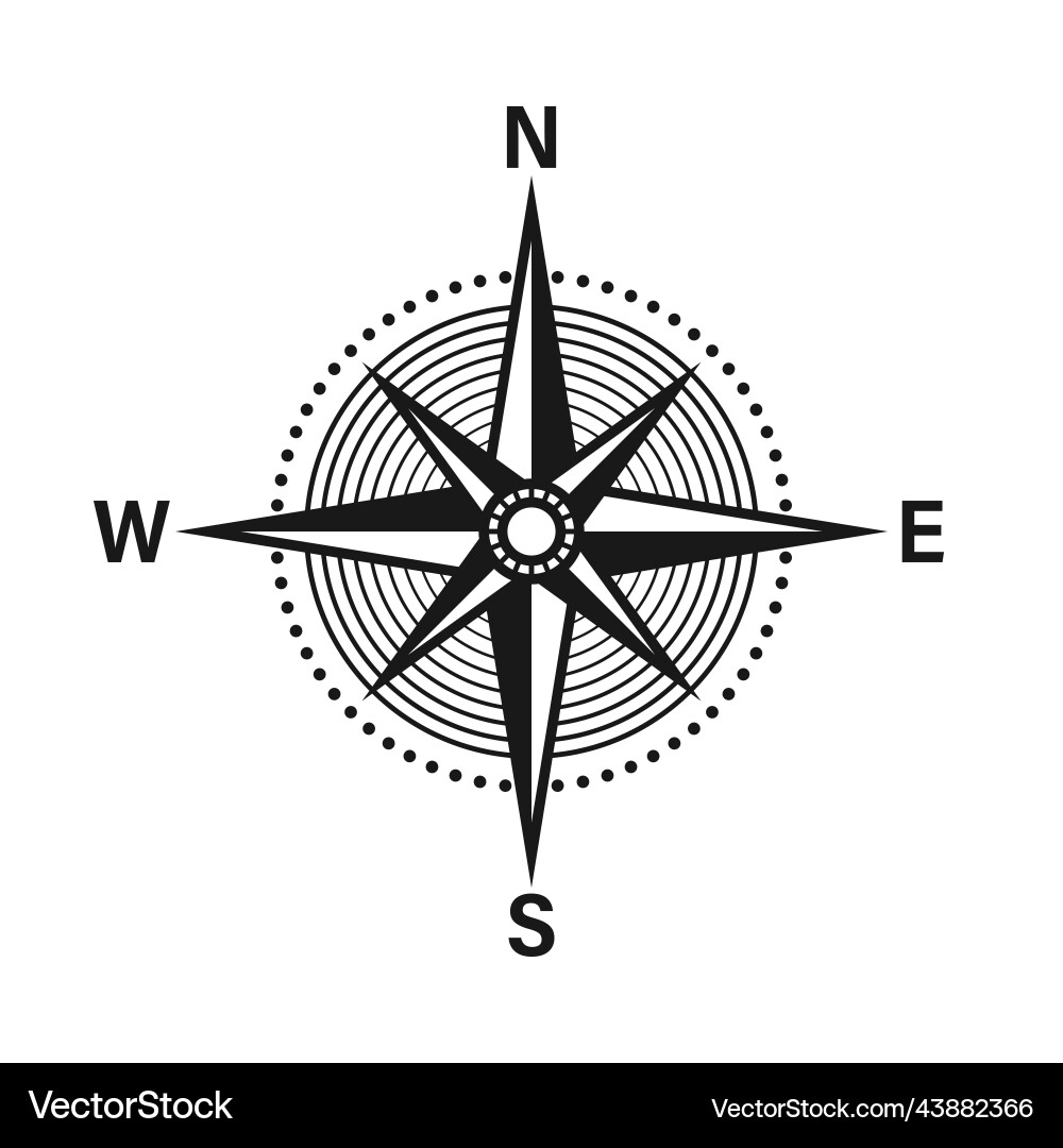 Vintage marine wind rose nautical chart Royalty Free Vector
