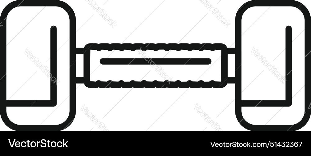 Black and white dumbbell icon Royalty Free Vector Image