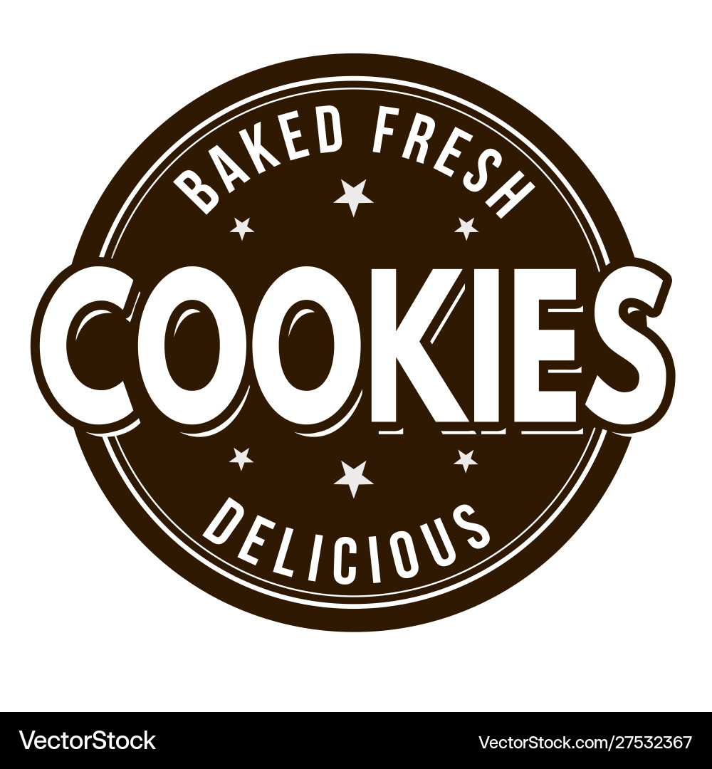 Cookies sign or stamp Royalty Free Vector Image