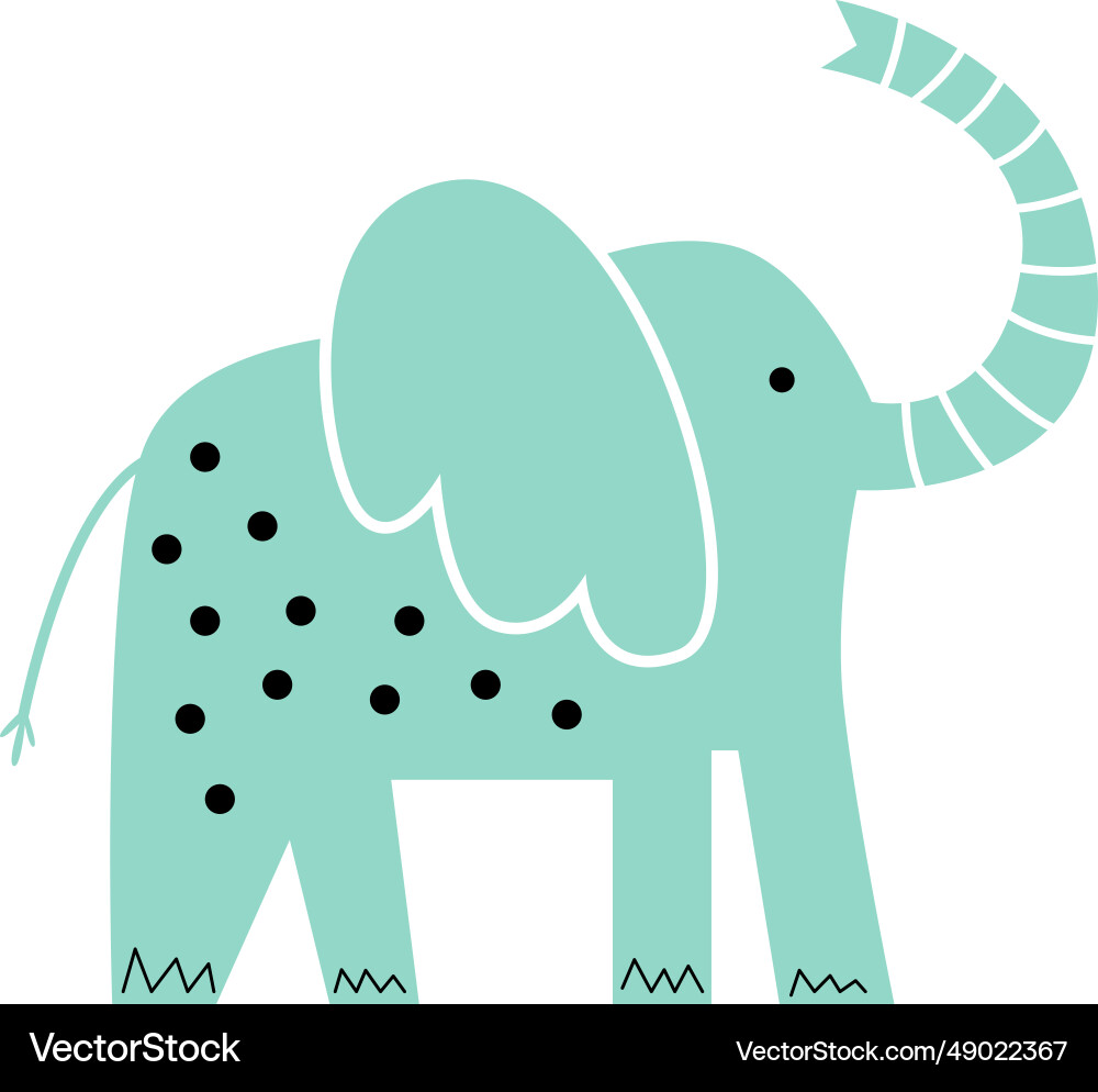 Cute african elephant Royalty Free Vector Image